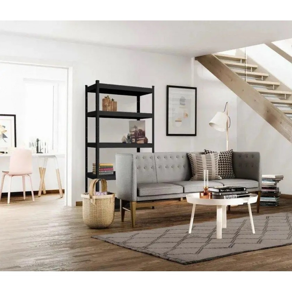 Стелаж металевий Siker G7530J 150х75х30 см відкрита шафа з полицями для ...