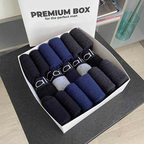 Premium Box CK Boxer Black (5 шт трусів + 12 пар шкарпеток махра) (ID ...