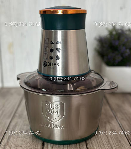 Чоппер-измельчитель электрический BITEK BT-7019, 1000 Вт Измельчитель для нарезки и смешивания с ...