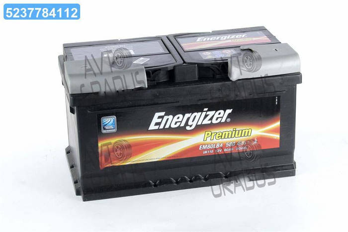 Акумулятор 80Ah-12v Energizer Prem. (315х175х175), R, EN740, 580 406 ...