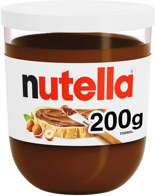 Шоколадная паста Nutella с лесными орехами и какао 200 г в банке ...