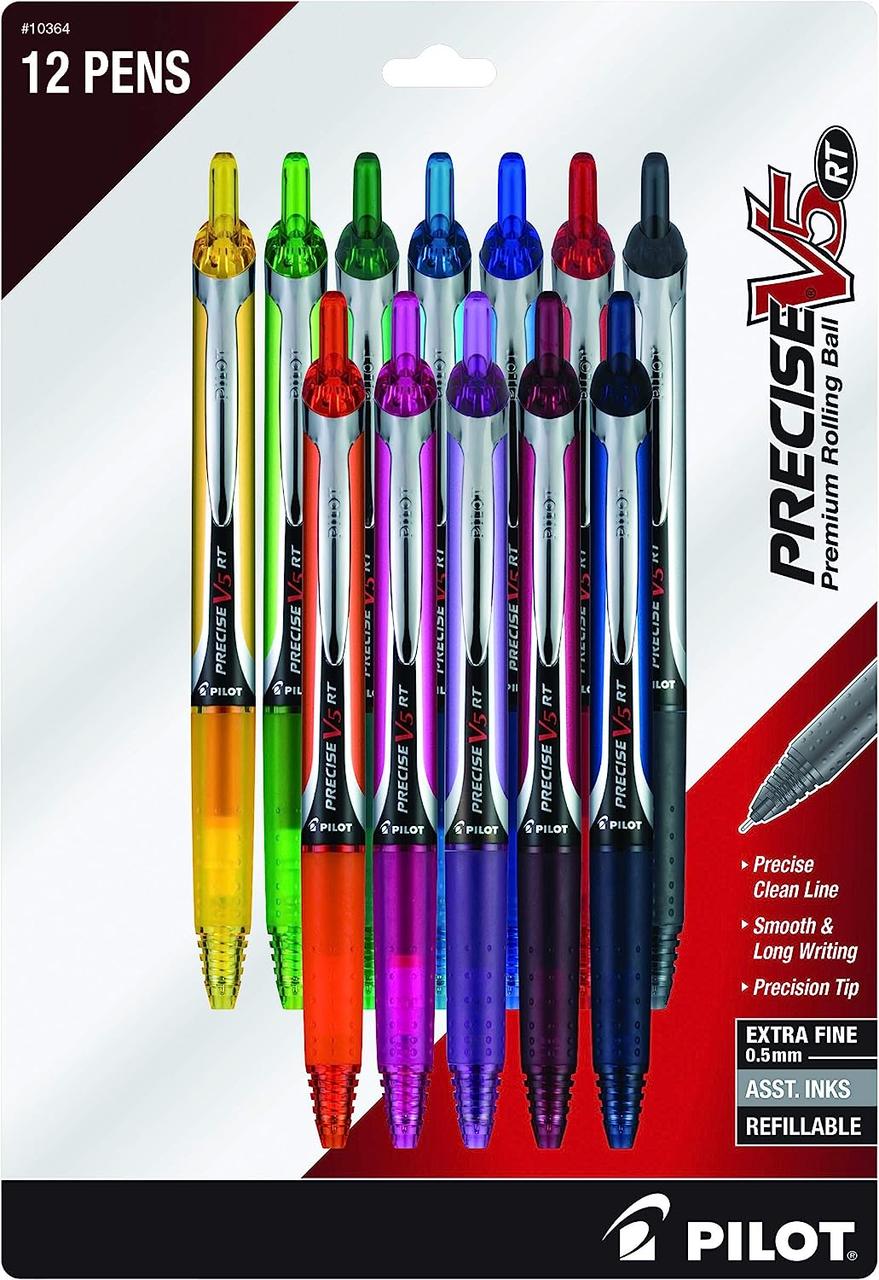 Набір кольорових ручок 12 шт Pilot Precise V5 RT 0.5 мм ( 10364) (ID ...