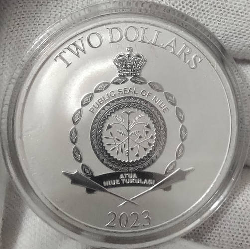 Серебряная монета Геркулес (Геракл), первая в серии "Герои Греческой ...