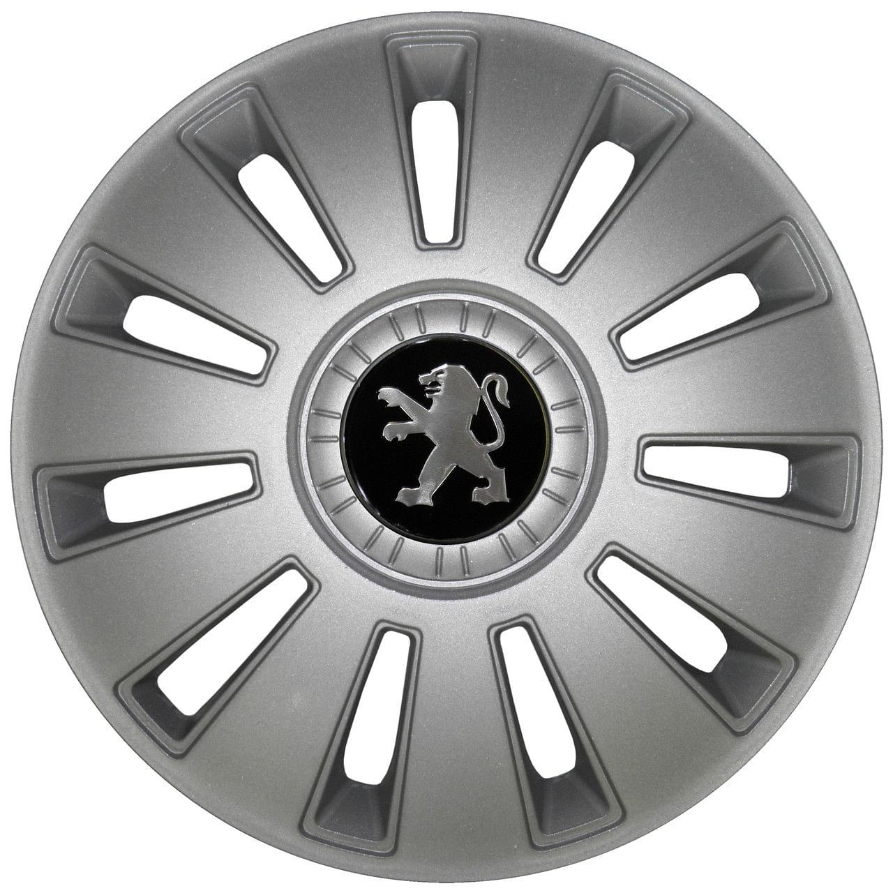 Колпаки на авто Peugeot R16. Комплект 4шт. Колпаки на колеса R16 (Серый ...