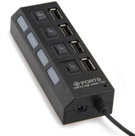 USB HUB на 4 порта с выключателями 2.0 юсб хаб разветвитель (ID ...