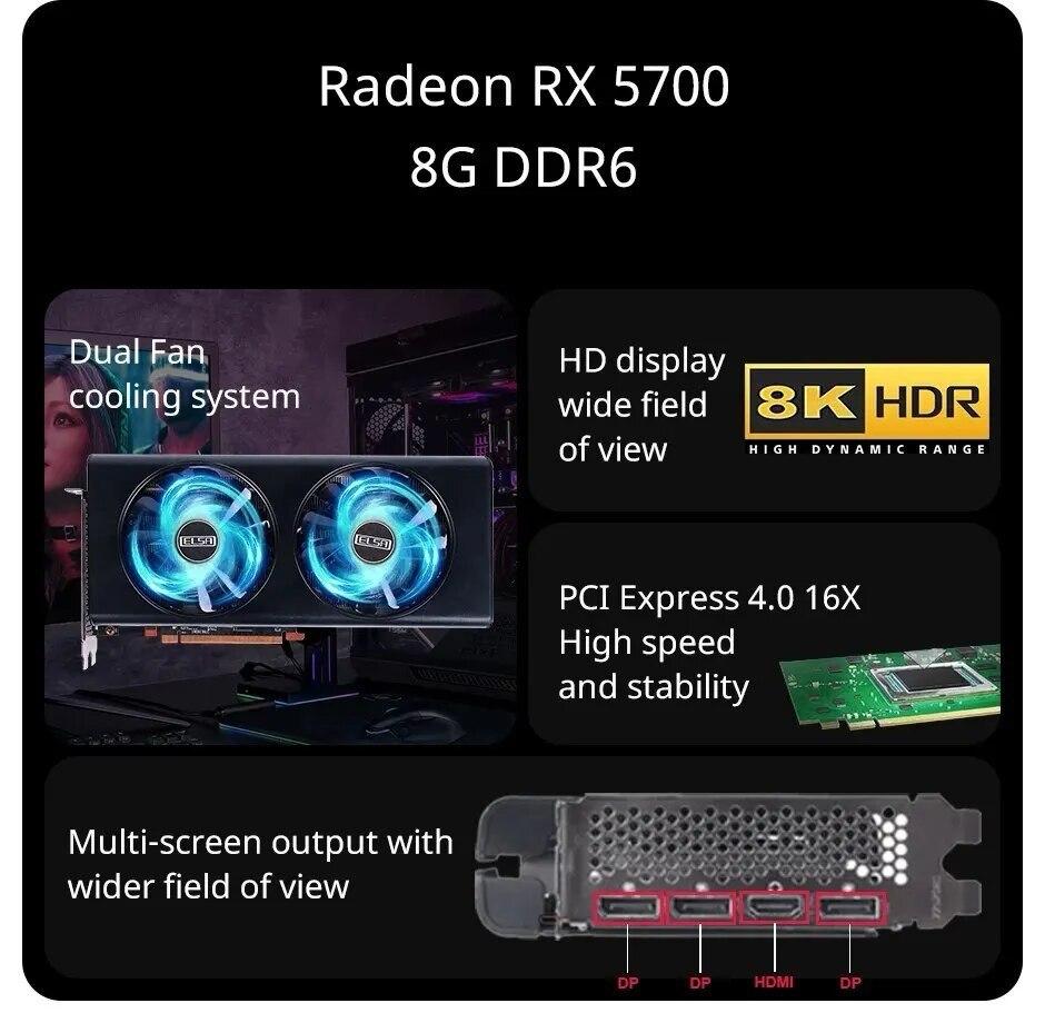 Видеокарта AMD Radeon RX 5700 8GB DDR6 гарантия 12 месяцев (ID ...