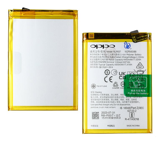 Акумулятор BLP837 для Realme 8 Pro, Li-ion, 3,87 B, 4500 мАг, Original ...