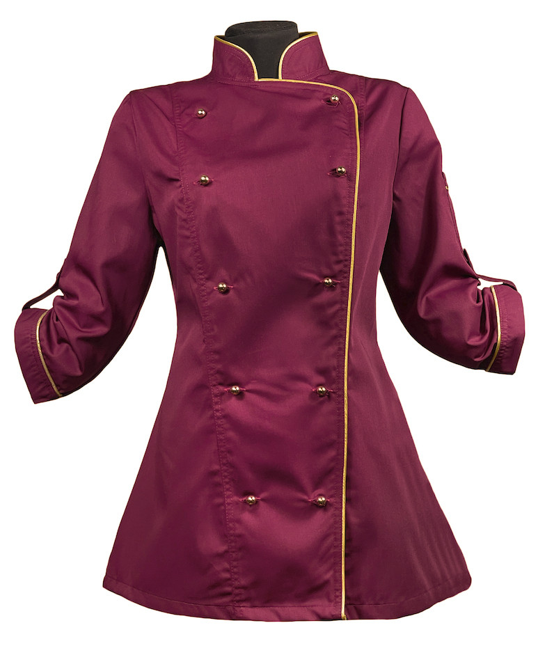 Китель двубортный женский Стиль (бордовый с золотым кантом) (ID ...