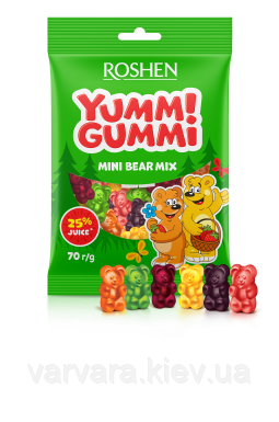 Желейні цукерки Yummi Gummi Mini Bear Mix 70г (ID#2022094324), цена: 32 ...