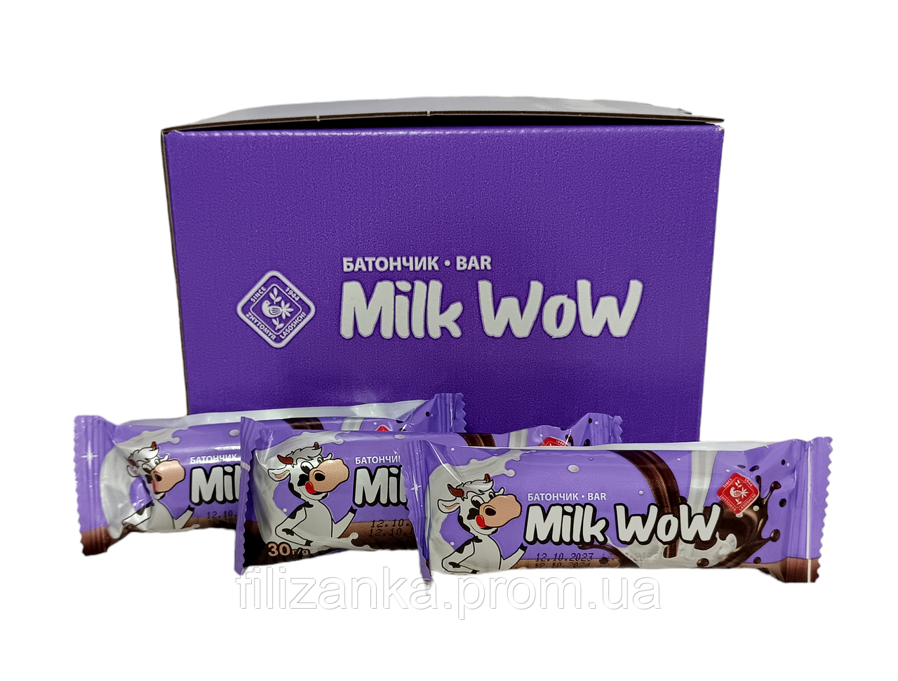 Батончик Житомирські Ласощі Milk WOW 24 шт * 30 г (56261), цена: 264 ...