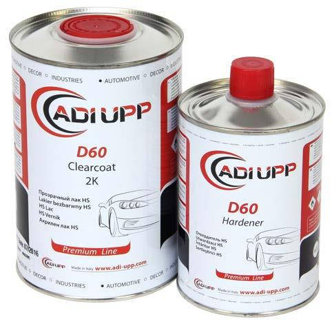 ADI UPP Автомобільний Лак HS D60 (комплект 1л +0,5л) Затверджувач D60 HS / Made in Italy (ID ...