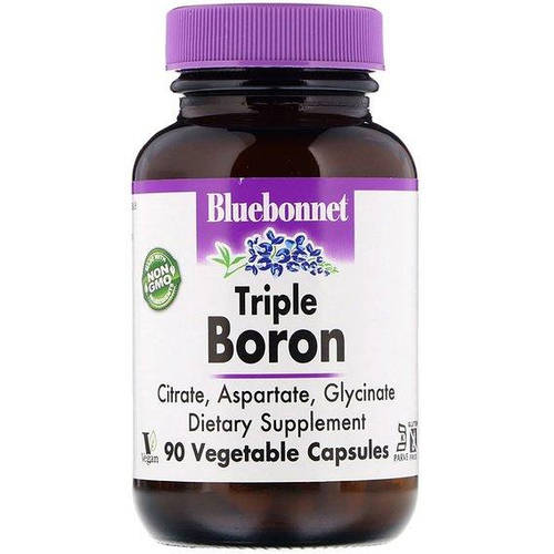 Мікроелемент Бор Bluebonnet Nutrition Triple Boron 3 mg 90 Veg Caps ...