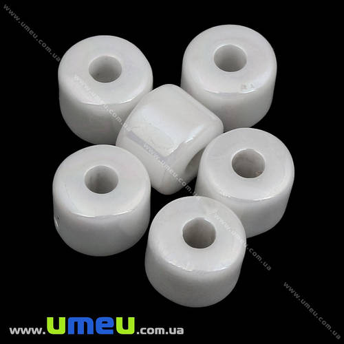 Бусина пластиковая Бочонок, 6,5х5,5 мм, Белая, 5 г (BUS-035859) (ID ...