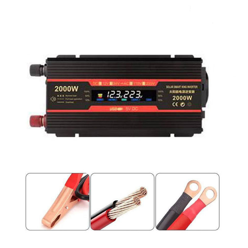 Инвертор напряжения 12V 220V, Преобразователm электричества 2000W ...