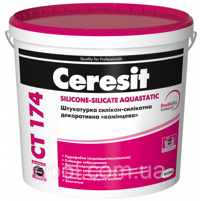 Ceresit CT 174 Silicone-Silicate Aquastatic штукатурка силикон ...