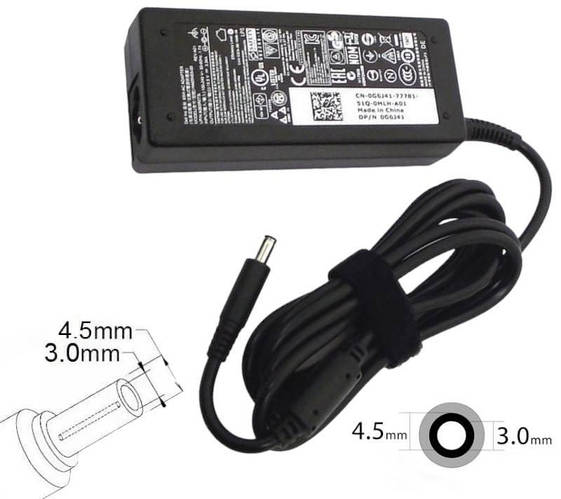 Блок живлення DELL 65W | 19.5V 3.34A | роз'єм 4.5x3.0мм, Pin ...