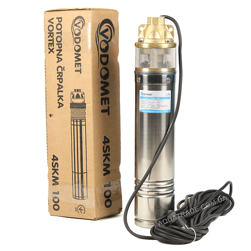 Насос глубинный 4SKM-100 0.75 кВт VODOMET Водяной вихревой насос для воды для скважин (ID ...