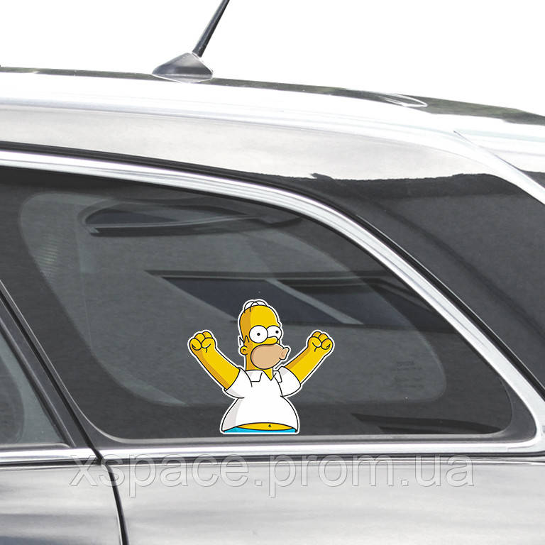 Наклейка "Homer Simpson WOW" (11х11см) (ID#2025507086), цена: 109 ...