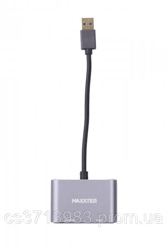 Адаптер-переходник Maxxter USB - HDMI+VGA, (M/F), Grey (V-AM-HDMI-VGA) SoVa (ID#2025601009 ...