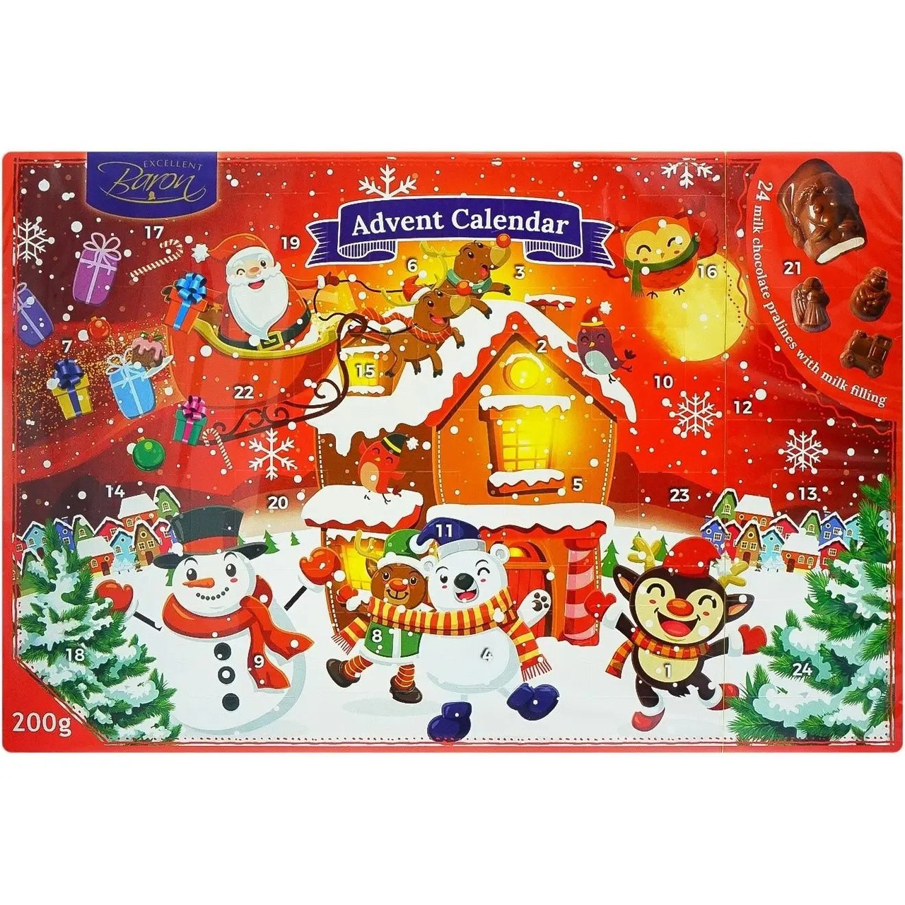 Купить Адвент календар Baron Chocolate Advent Calendar 200g подарки ...