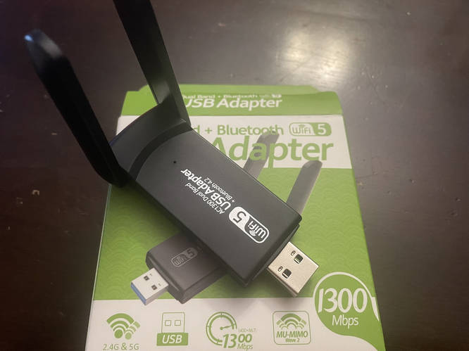 Wi-Fi USB адаптер 802.11ac Realtek RTL8822BU 1300Mbps Dual Band 2.4G ...