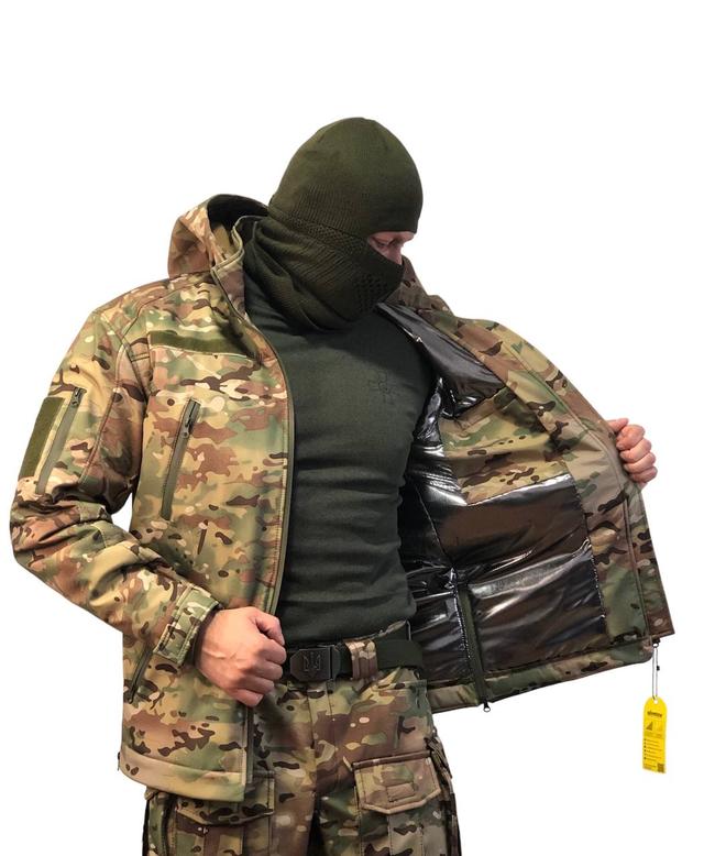 Мужская зимняя тактическая куртка мультикам, slimtex/omni-heat (ID ...