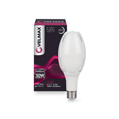 Лампа светодиодная Velmax LED V-М108 50W E27-Е40 6500K 4500Lm угол 220°, цена: 567 ₴, купить на ...