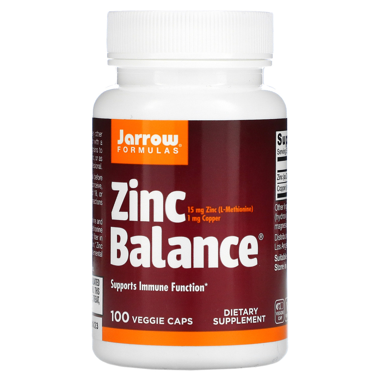 Jarrow Formulas, Zinc Balance, 100 вегетарианских капсул в Киеве ...