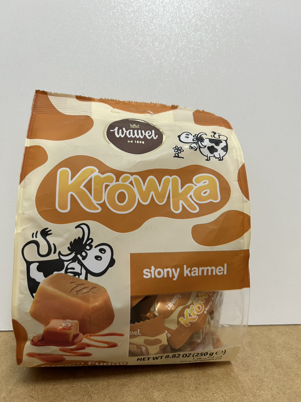 Конфеты Krowka slony karmel Wawel 250 g Польские конфеты Коровка ...