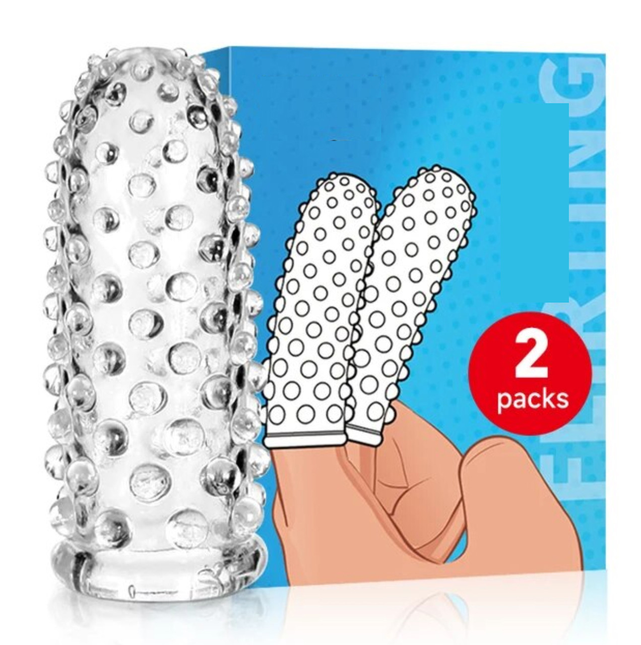 Насадки на Палець G-Spot Petty, Прозорі, 2 Шт 149 ₴ — Купити на BIGL.UA ...