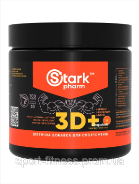 Предтреник з DMAA та креатином у порошку 300 грамм 3D+ Stark Pharm (ID ...