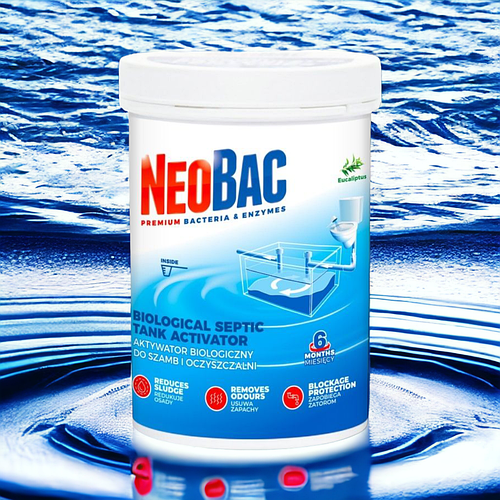 Средство для выгребных ям, септика NEOBAC 600г 24 порции на 6 месяцев ...