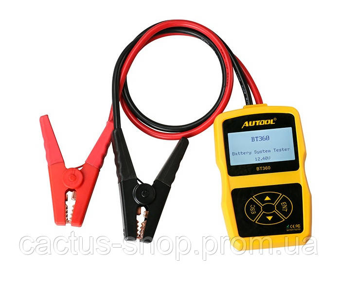 Тестер для акумуляторних батарей BT- 360 + крокоділли h (ID#2030901594 ...