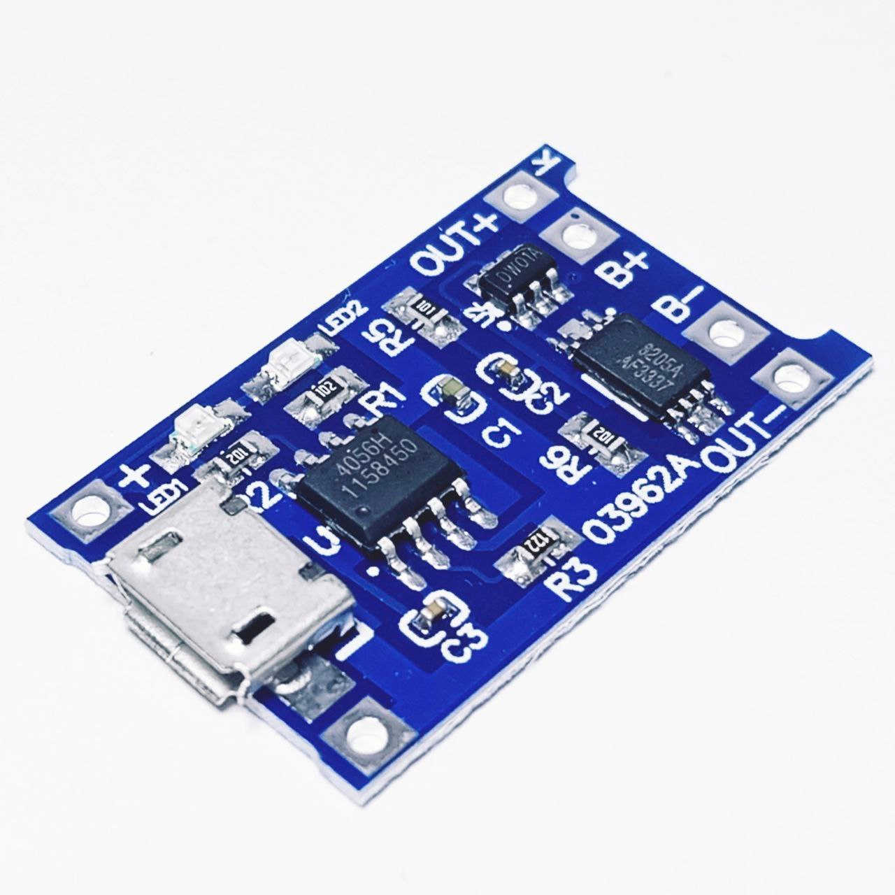 Модуль заряда аккумулятора Li-Ion 18650 с защитой 4056H microUSB (ID ...