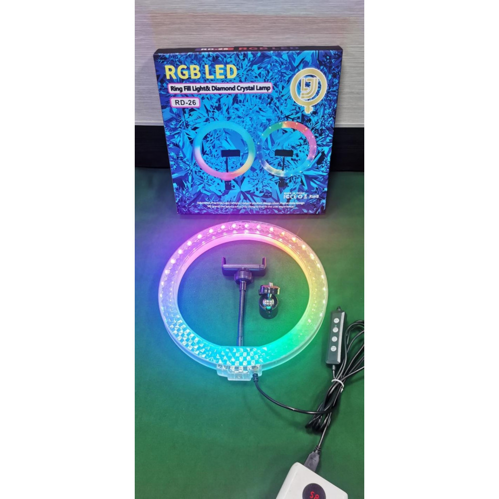 Лампа Кольцевая LED 30 cm 12" | 120 Lights | 21 RGB | 3D-30 (ID ...