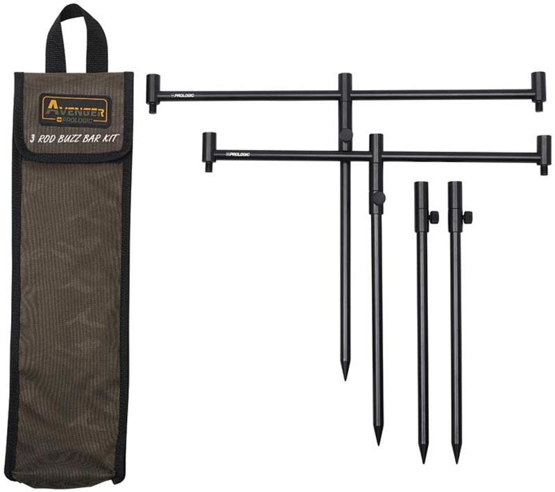 Буз-бар Prologic Avenger 3 Rod Buzz Bar Kit & Carrycase 36см і 42см висота 20-34см 0.537кг (ID ...