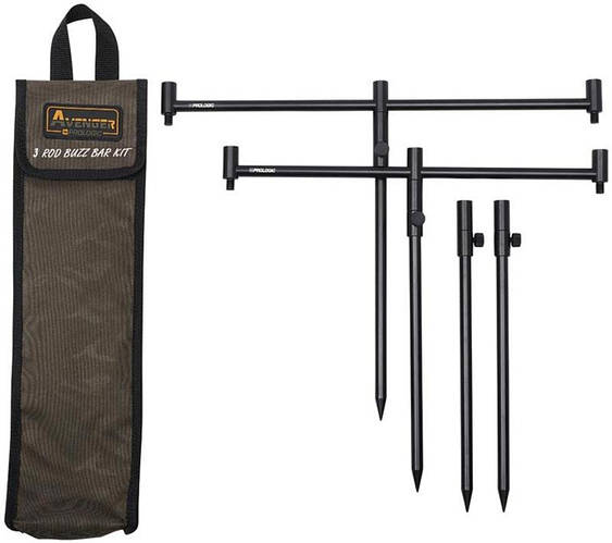 Буз-бар Prologic Avenger 3 Rod Buzz Bar Kit & Carrycase 36см і 42см висота 20-34см 0.537кг (ID ...