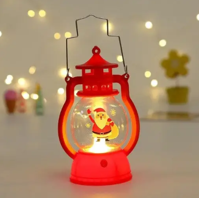 Декоративні новорічні Led ліхтар Santa Різдвяний міні світильник Id