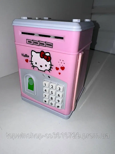 Электронная копилка для бумажных денег и монет, сейф "Hello Kitty" для ...