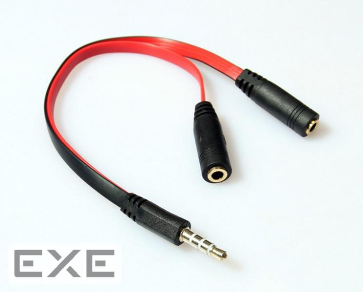 Переходник аудио Jack 3.5mm M 4pin -> 2 Jack 3.5mm F (Audio+MIC ...