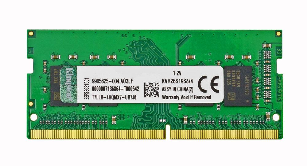 Оперативная память DDR4 4GB для ноутбука SoDIMM 2666MHz KVR26S19S8/4 ...