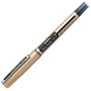 Ролер Zebra DX 7 паста чорна, лінія письма 0.7mm, пластиковий корпус, пишучий вузол голочка ...