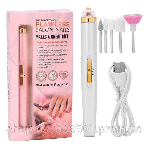 Фрезер для аппаратного маникюра Flawless Salon Nails белый / Мини ...