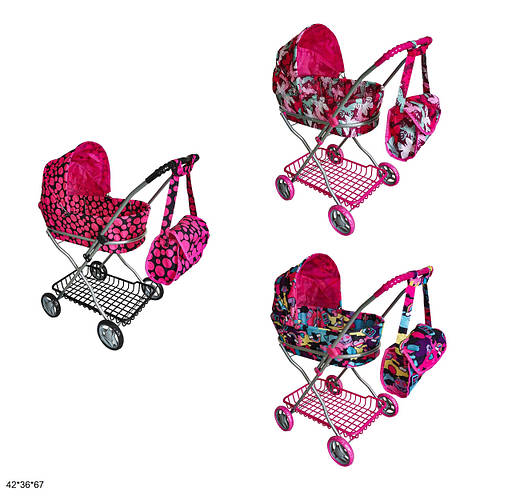 Візок MELOGO для ляльок, 3 кольори, пак. 42*36*67см (6шт) (ID ...