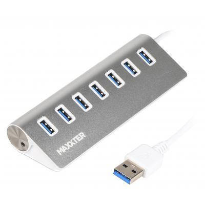 Концентратор Maxxter USB 3.0 Type-A 7 ports silver (HU3A-7P-01) fr (ID#2035874989), цена: 789.70 ...