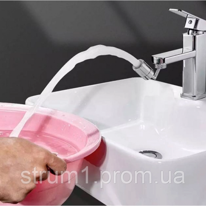 Насадка-аэратор на кран вращающаяся 720° Water Mixer Серая st (ID ...