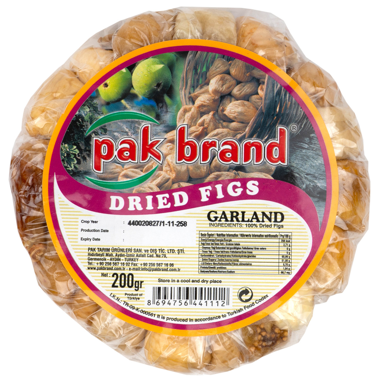 Инжир сушеный "Pak brand" 200 г: продажа, цена в Киеве. Цукаты и ...