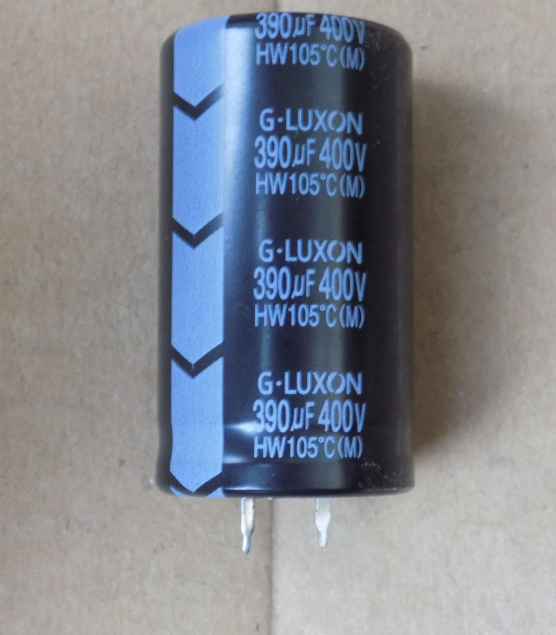 Електролітичний конденсатор 390*400*105 ( 390uF*400V , 390мкФ*400В ) G-LUXON жорсткі виводи 25* ...