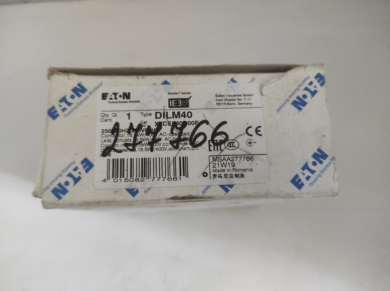 Контактор EATON DIL M40 XTCE040D (ID#2040577425), цена: 2020 ₴, купить ...