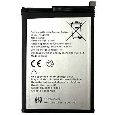 Батарея (Аккумулятор) Infinix BL-49FX Hot 8 10 Lite 10S 10T 12i 20i ...